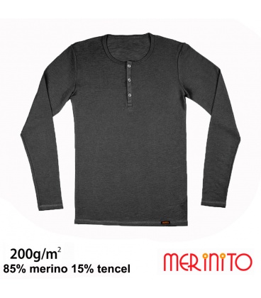 Bluza lana merinos barbati Merinito Buttons 200g